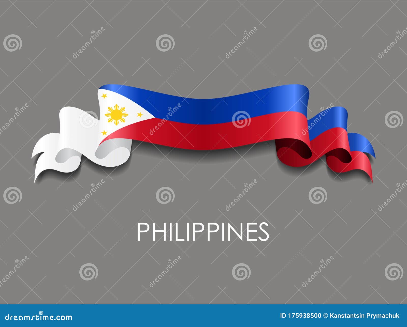 Philippines Flag Wavy Ribbon Background. Vector Illustration. Stock ... Philippines Flag Wavy Ribbon Background. Vector Illustration. Stock ...