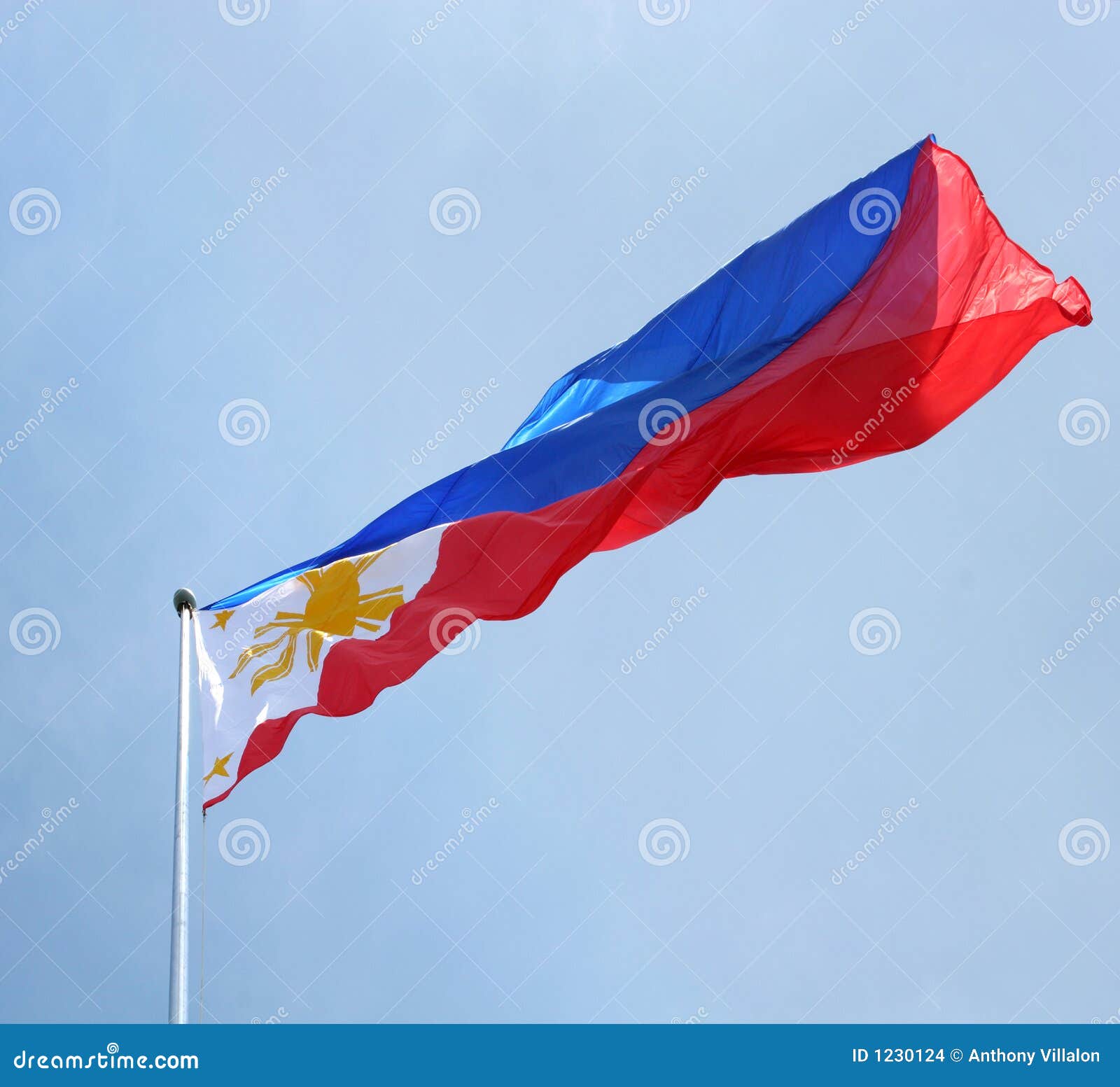 Philipppine flag stock photo. Image of nationalistic, philippines - 1230124