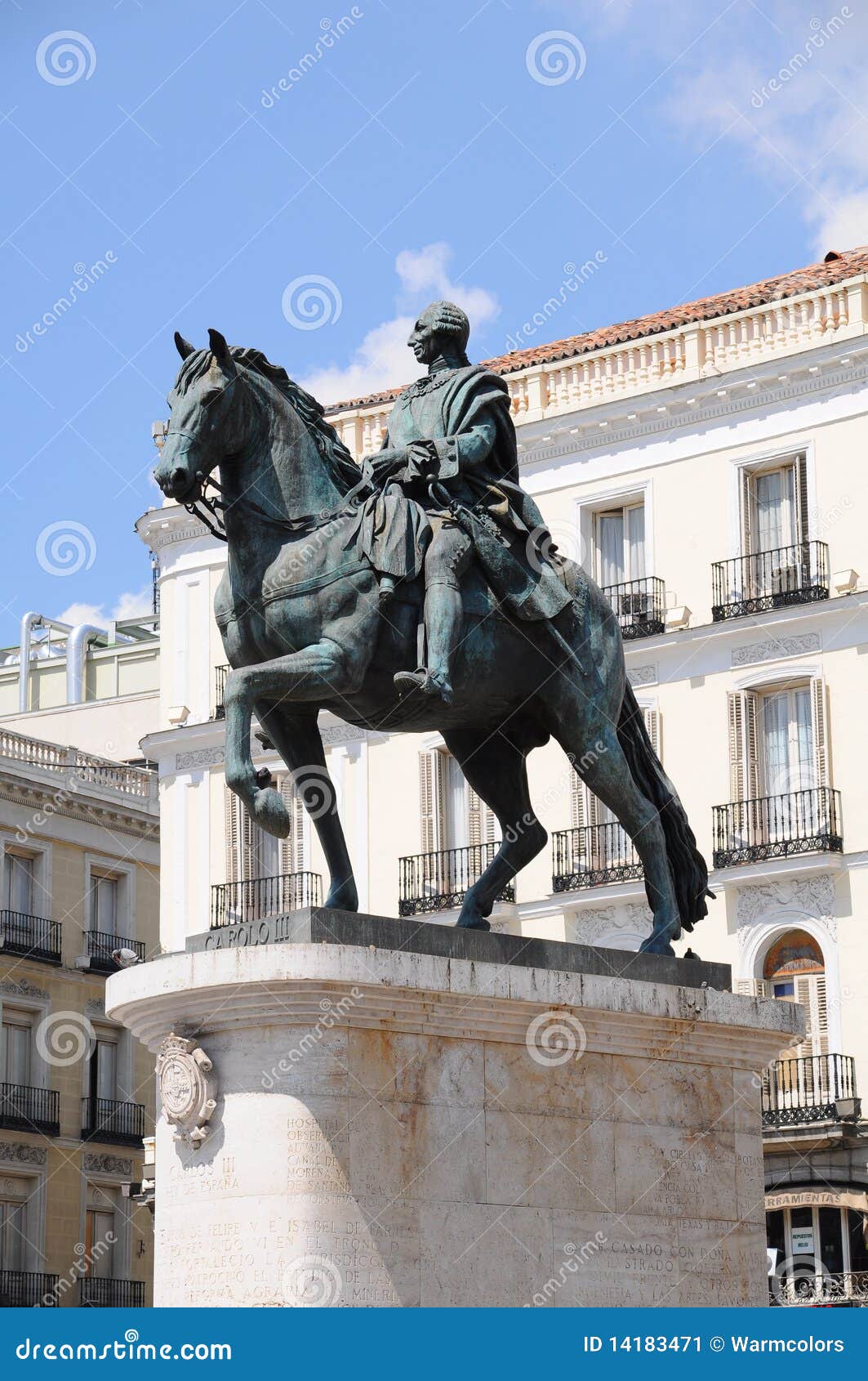 Phillip III statue stock image. Image of plaza, madrid - 14183471