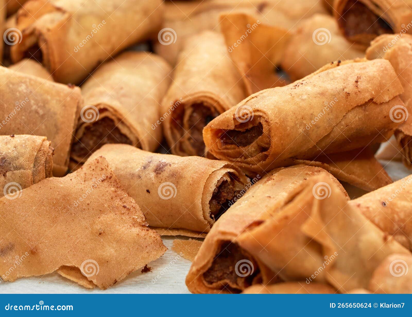 Phillipine Lumpia Fried Meat Rolls on a Platter Stock Photo - Image of ...