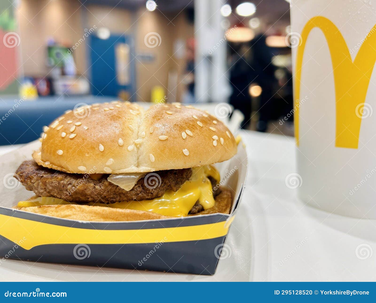 Philly Cheese Stack Burger Meal at McDonalds Editorial Image - Image of ...