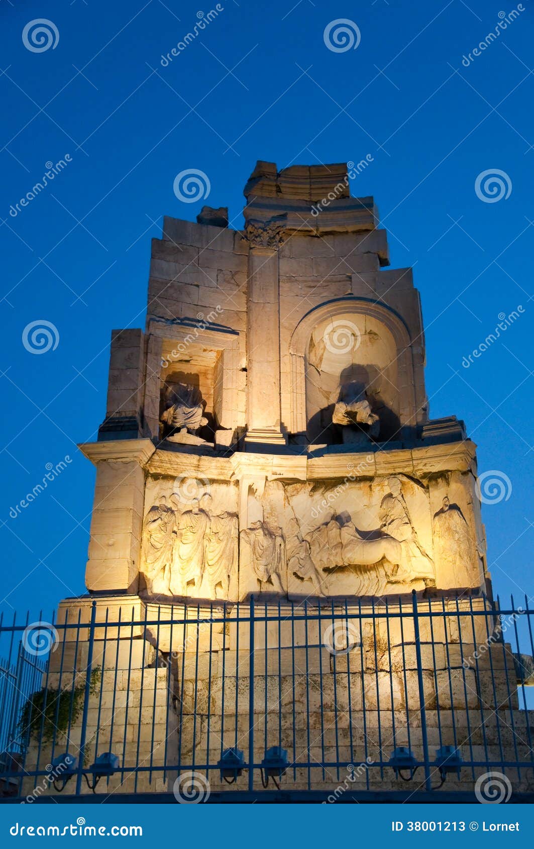 The Philopappos Monument. Athens, Greece. Stock Image - Image of ...