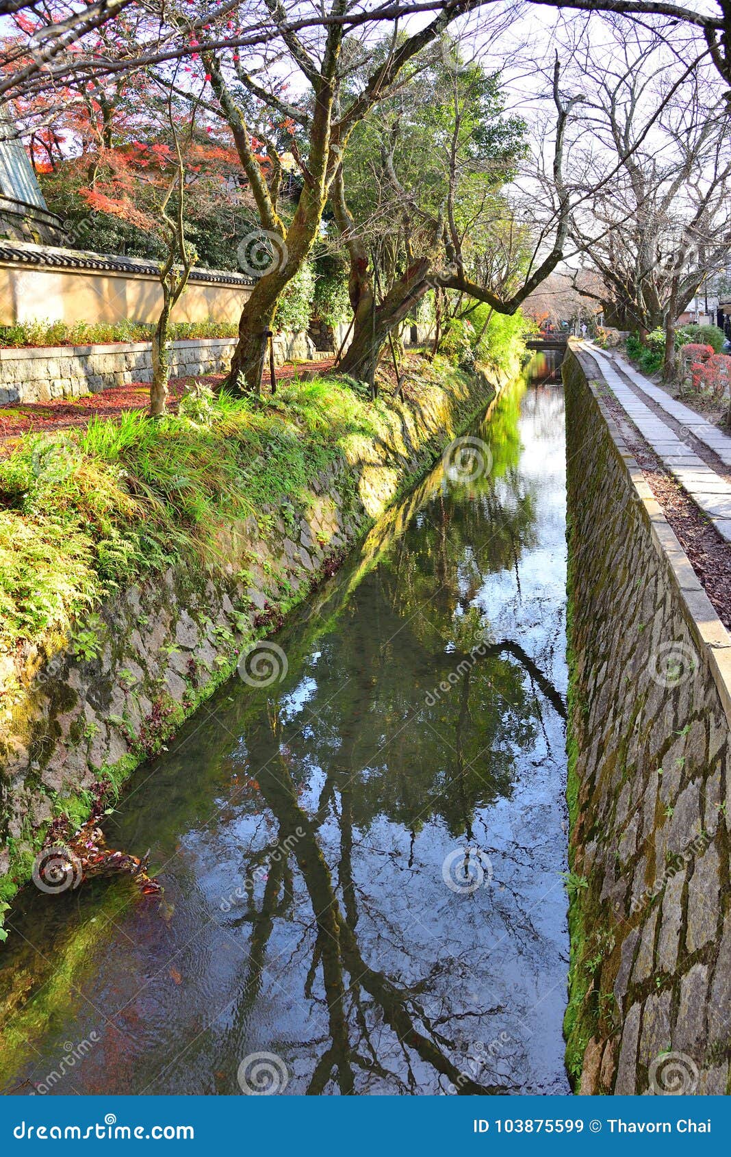 Philosopher path at Kyoto stock image. Image of kyoto - 103875599