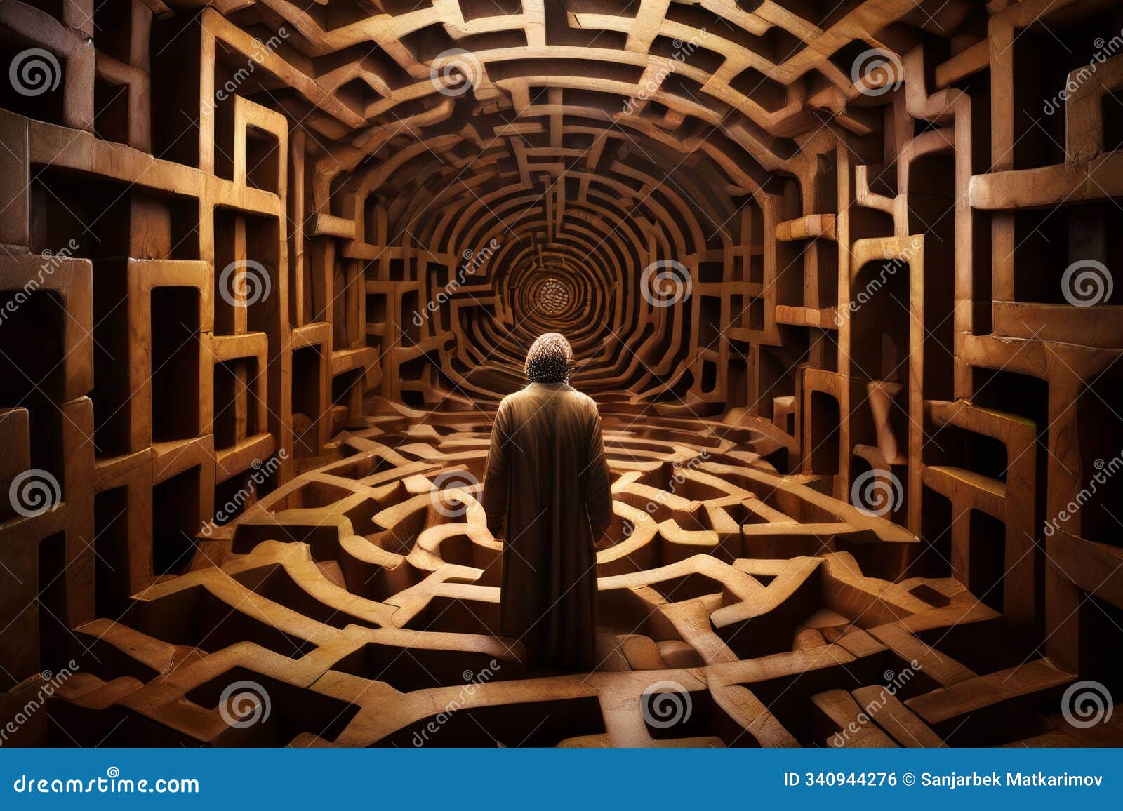 A Philosopher is Trapped in a Literal Labyrinth of Logic by a Ma Stock ...