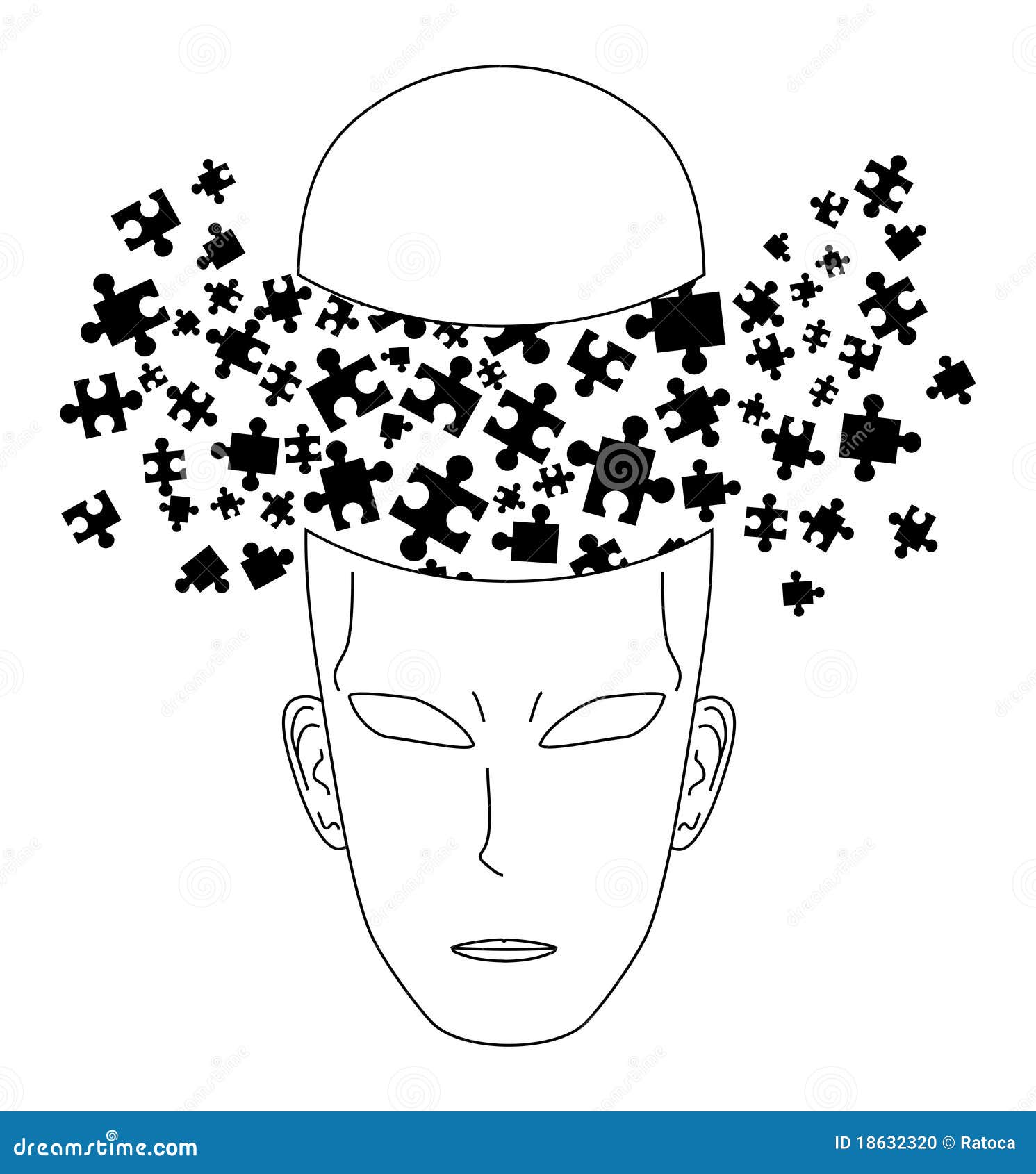 Philosophical jigsaw stock vector. Illustration of coach - 18632320