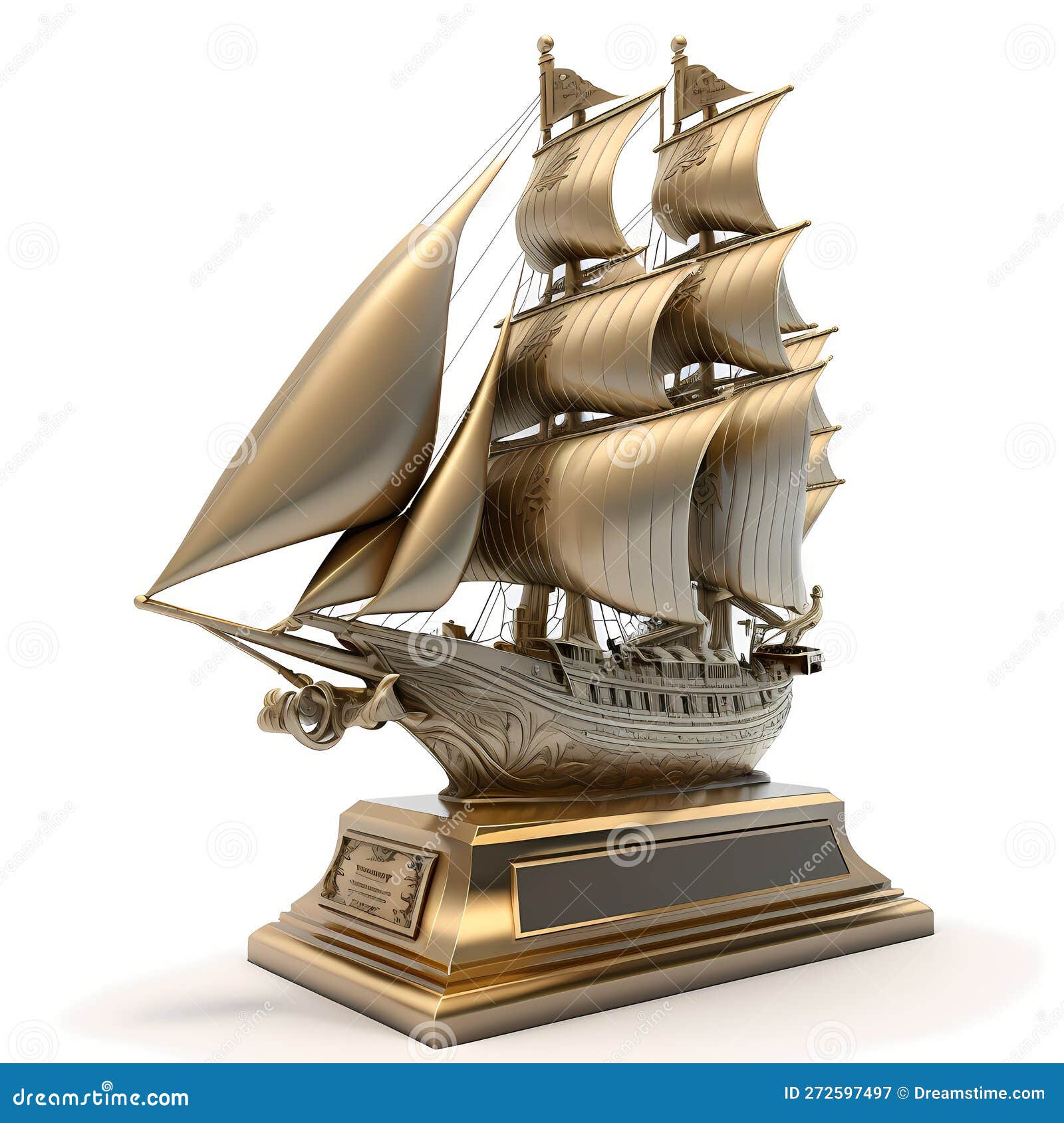 Phinisi Ship Trophy. Generative AI Stock Illustration - Illustration of ...