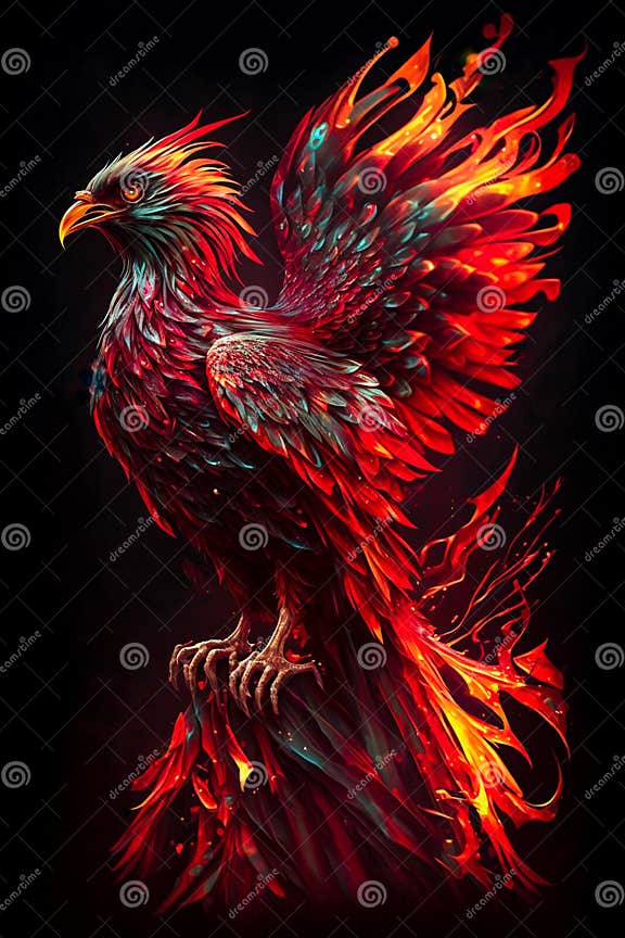Phinix Bird Genarate by Artificial Intelligence Stock Illustration ...
