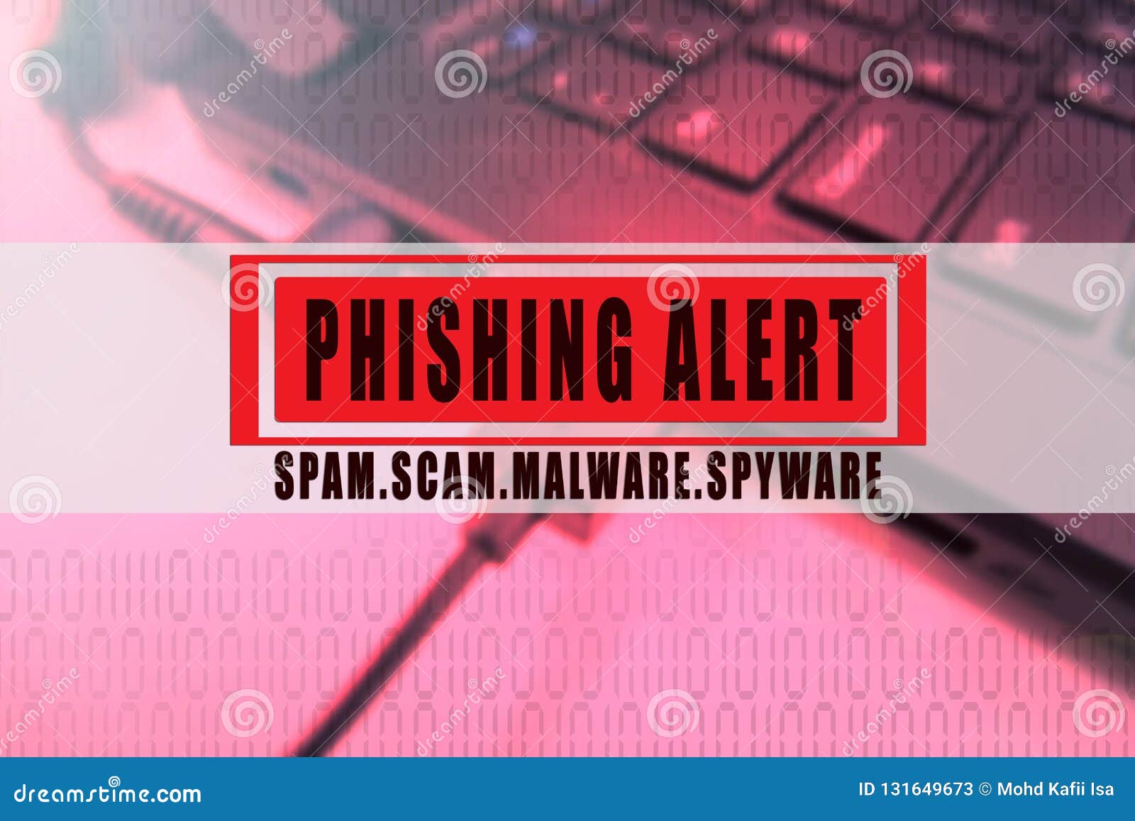 PHISHING ALERT: SCAM,SCAM,MALWARE,SPYWARE CONCEPTUAL with Laptop ...