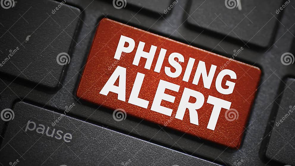 Phishing Alert Text Button on Keyboard Stock Photo - Image of digital ...