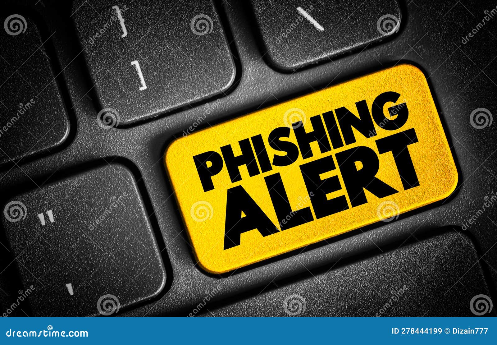 Phishing Alert Text Button on Keyboard, Concept Background Stock Image ...