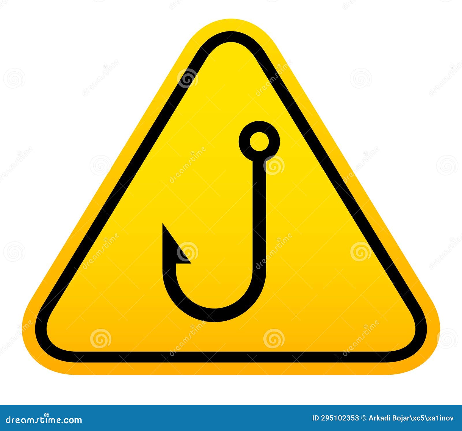 Phishing Alert Warning Sign Stock Illustration - Illustration of vector ...