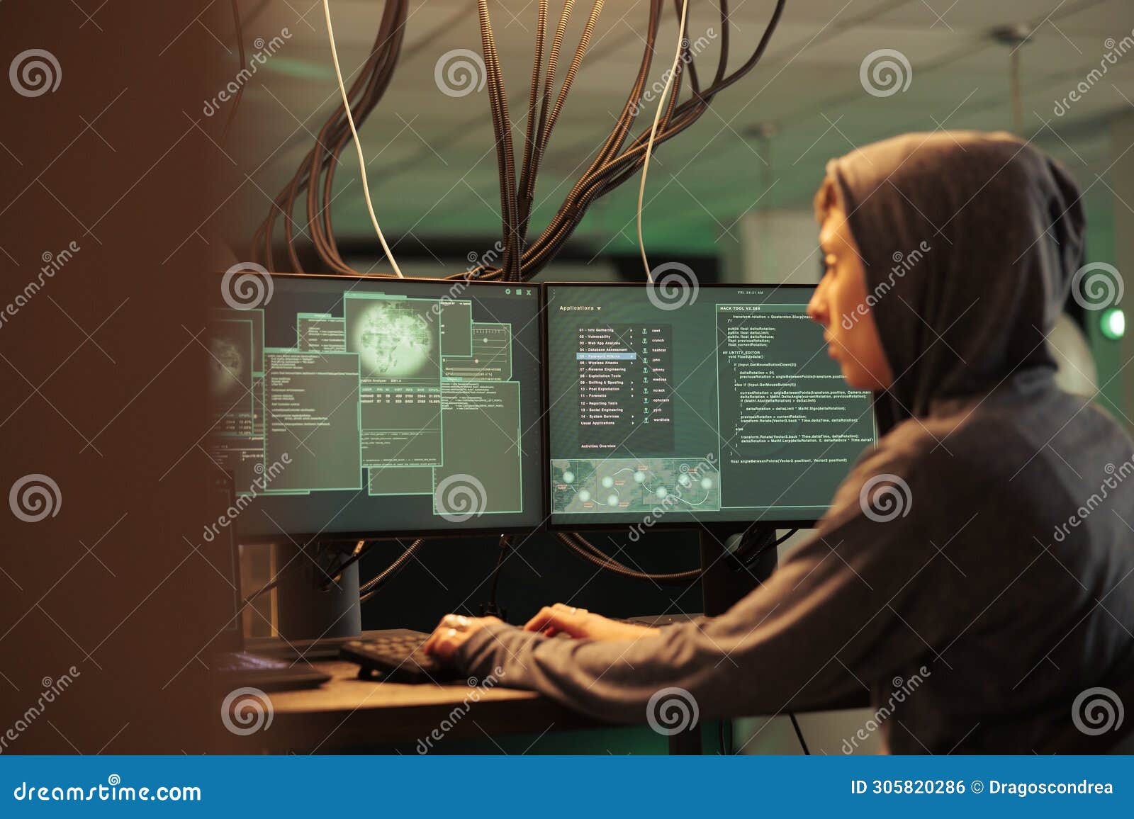 Phishing Attack Computer Network System Hacking Cybercrime Stock