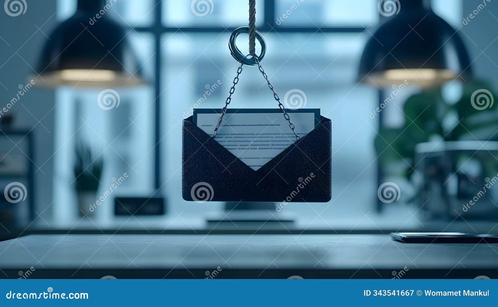 Phishing Attempt Visualized With A Hook And Envelope Royalty-Free Stock ...