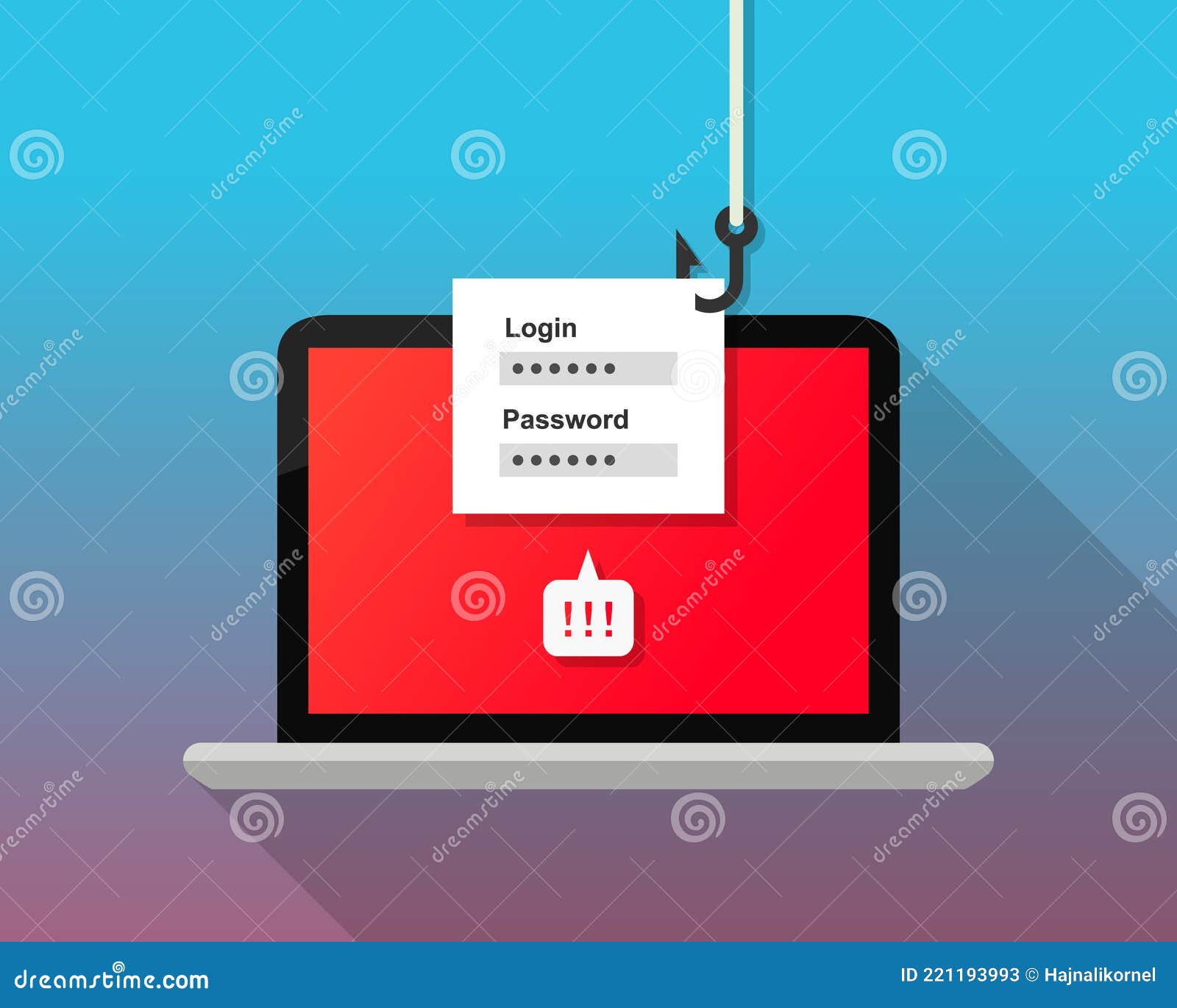 Phishing Concept, Hacker Stealing Login and Password Information from ...