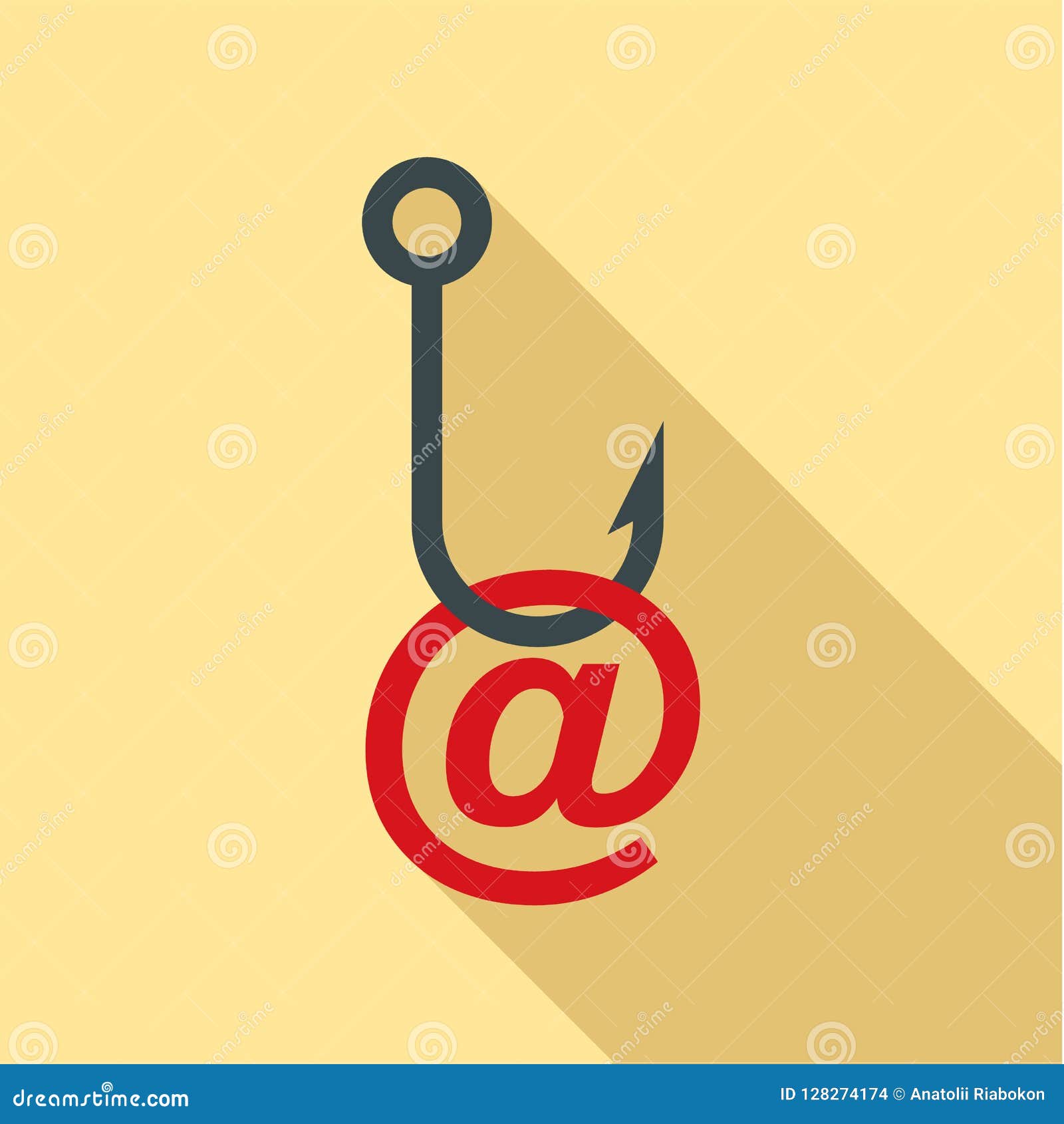 Phishing Email Icon, Flat Style Stock Vector - Illustration of hack ...