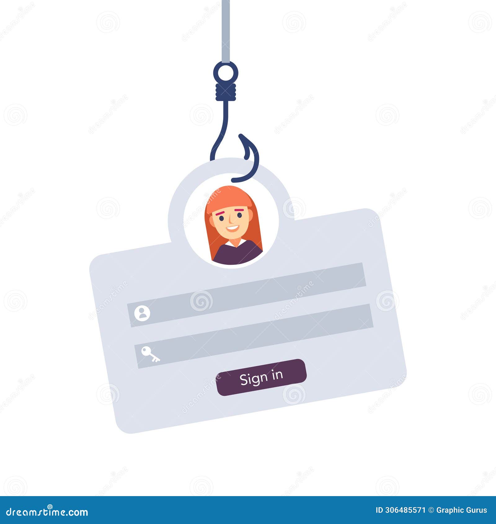 Phishing Hook and Login Form. Phishing Login Credentials Concept Stock ...