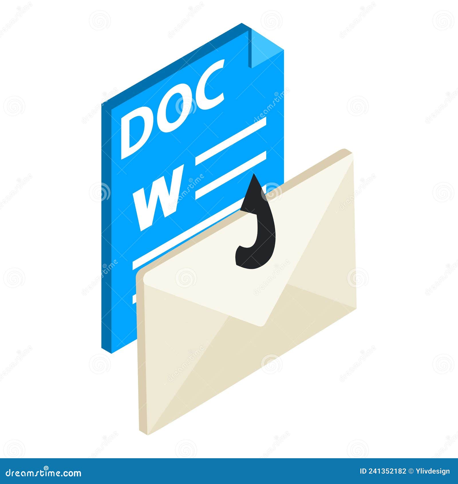 Hooked E-mail Icon In Black Style Isolated On White Background. Hackers ...