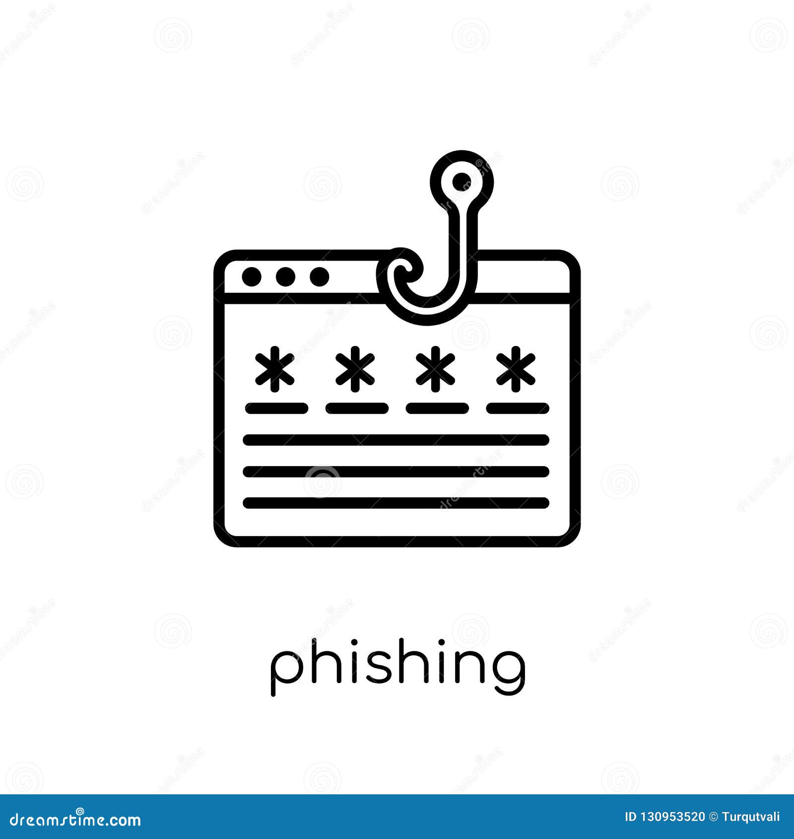 Phishing Icon. Trendy Modern Flat Linear Vector Phishing Icon on Stock ...