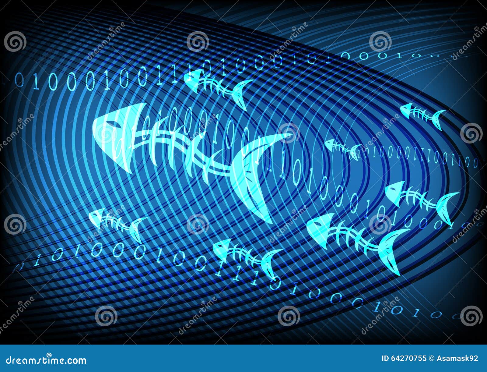 Phishing Information Technology Blue Background Stock Vector ...