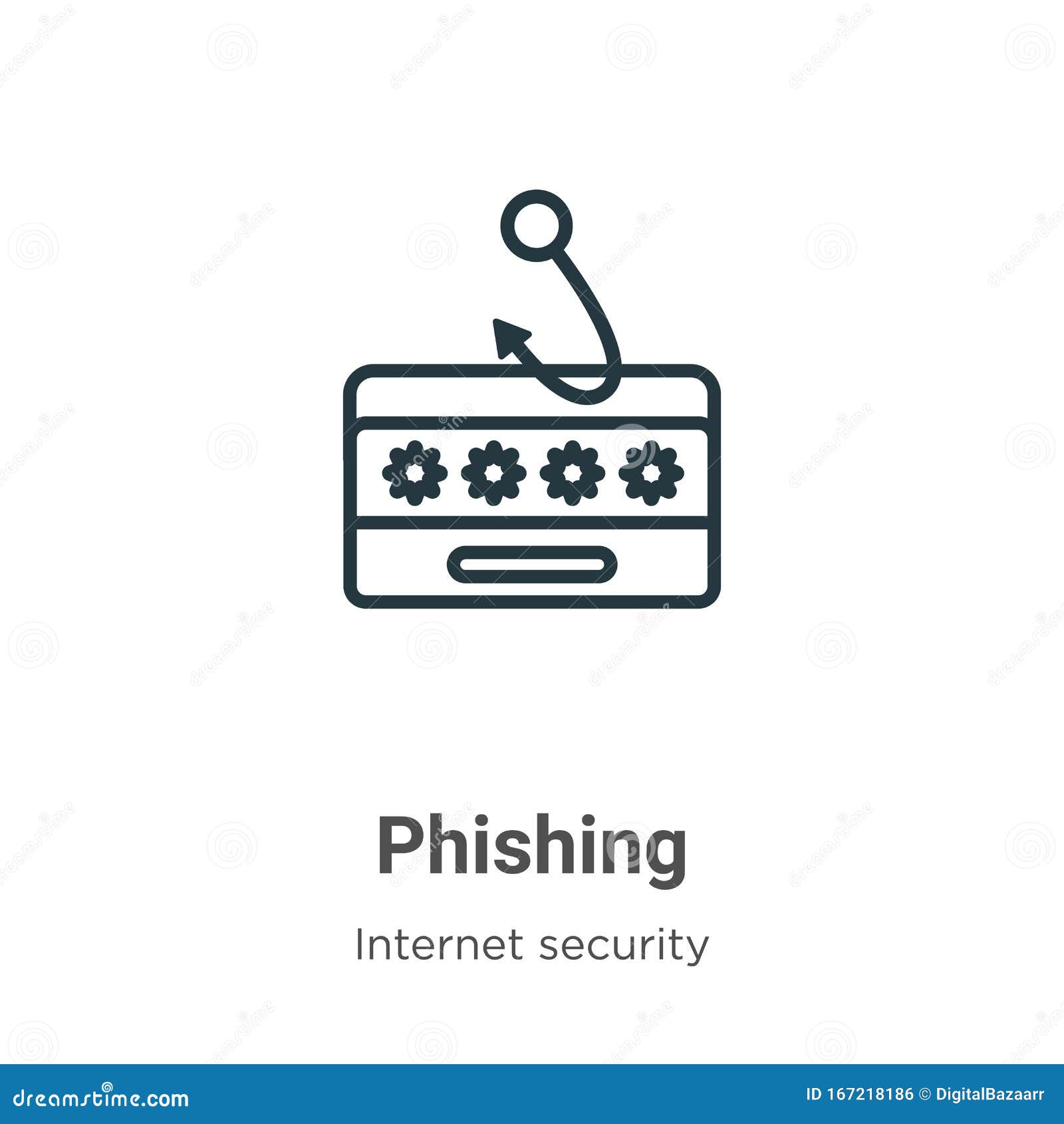 Phishing Outline Vector Icon. Thin Line Black Phishing Icon, Flat Vector Simple Element ...