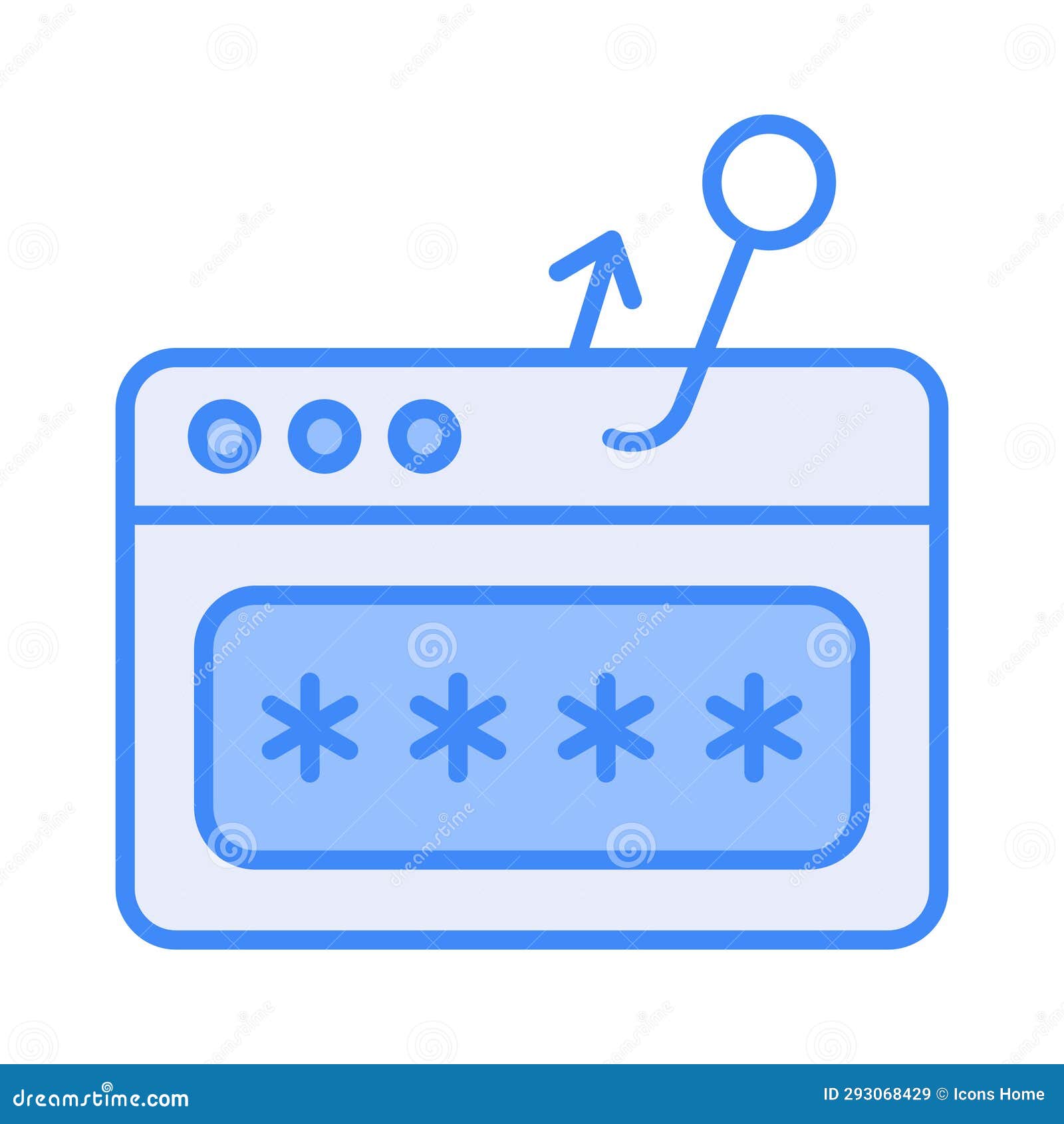 Phishing Password Icon, Hacker Attack and Web Security. Steal Passwords ...