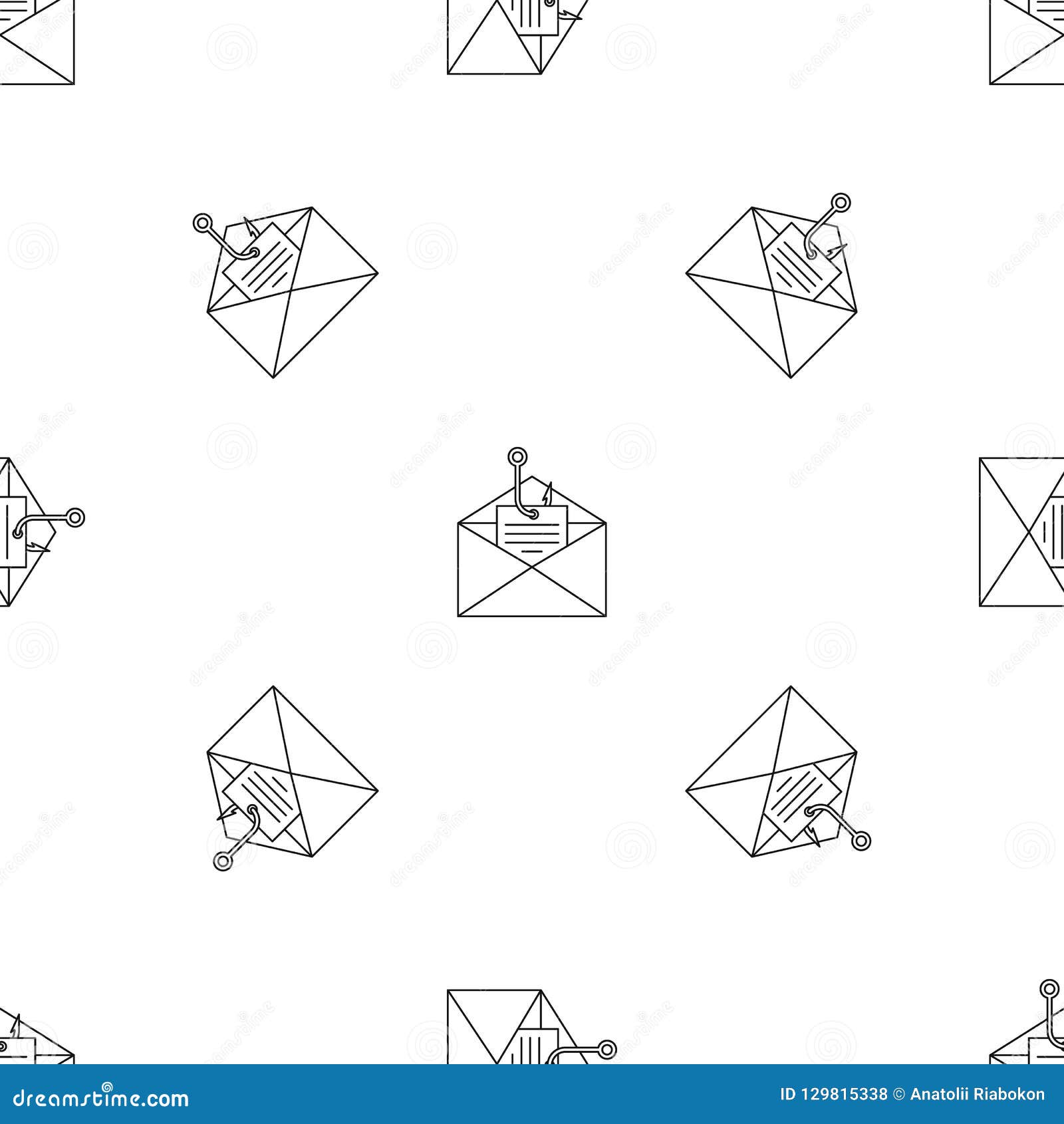Phishing Personal Mail Pattern Seamless Vector Stock Vector ...