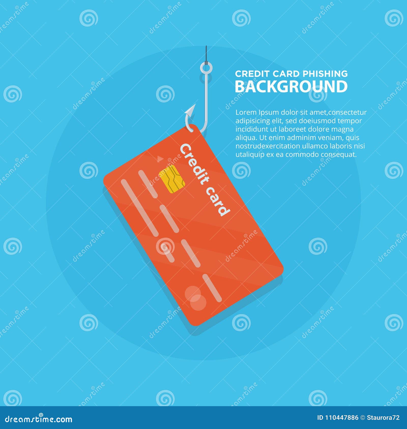 Phishing Scam with Credit Card. Credit Card on Fishing Hook. Data ...