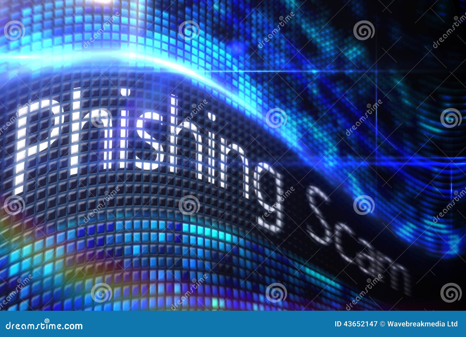 Phishing Scam on Digital Screen Stock Illustration - Illustration of ...