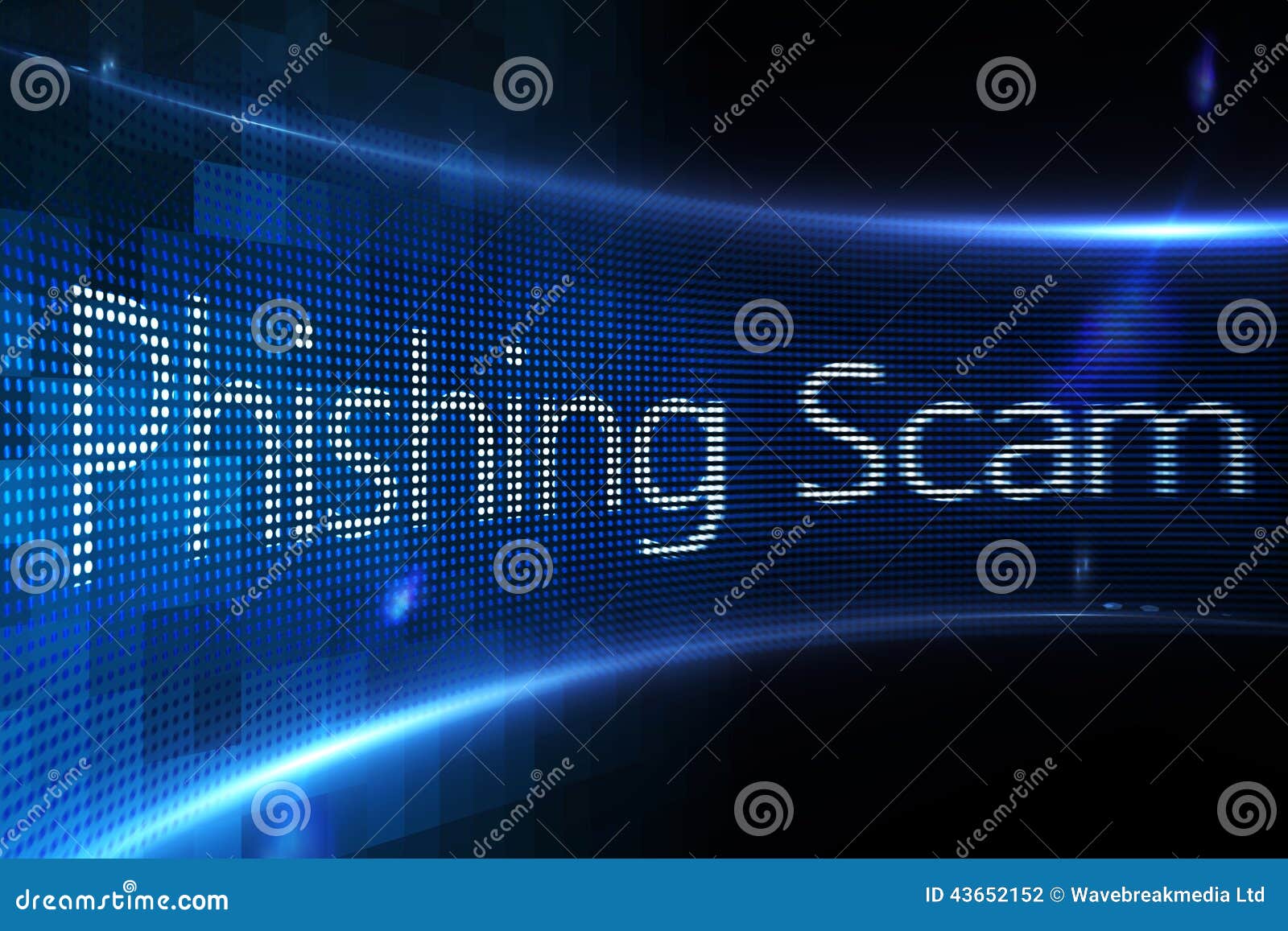 Phishing Scam on Digital Screen Stock Illustration - Illustration of ...