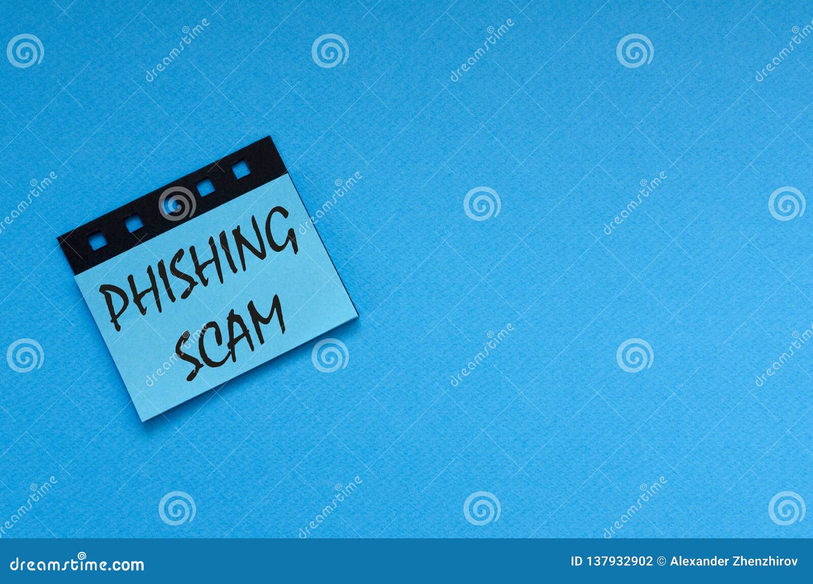 Phishing scam on sticker stock photo. Image of safety - 137932902