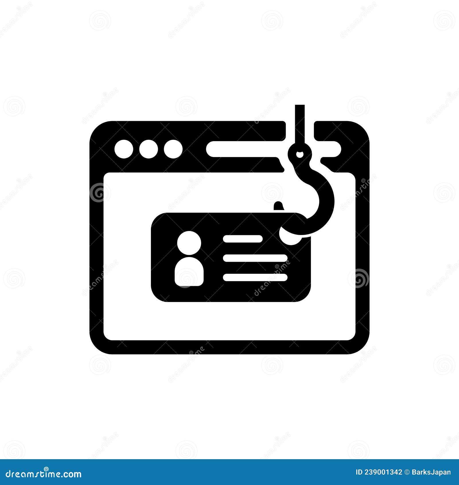 Phishing Scam Vector Icon Illustration Internet Browser Stock Vector ...