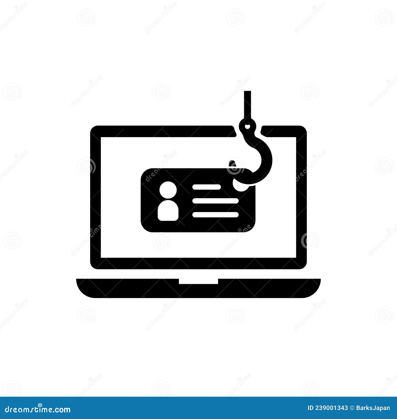 Phishing Scam Vector Icon Illustration Laptop Pc Stock Vector ...