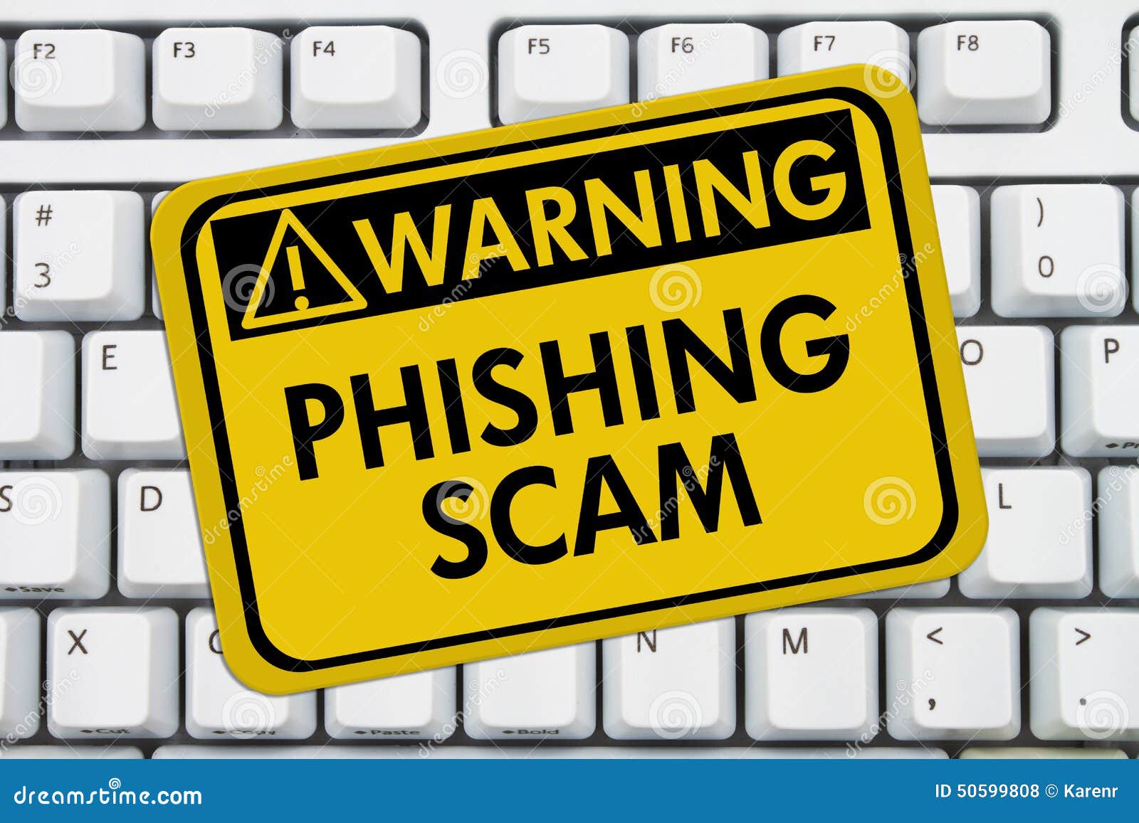 Phishing Scam Warning Sign stock photo. Image of concept - 50599808