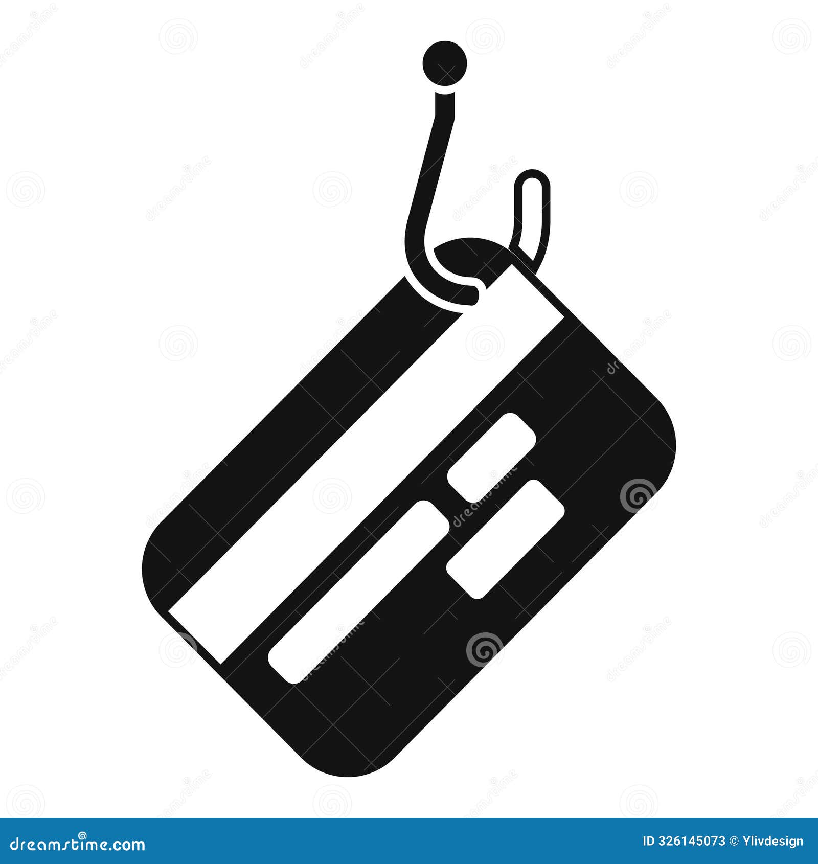Phishing Stealing Credit Card Data Using Hook Icon Stock Illustration ...