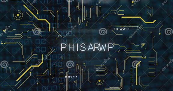 Phishing Text Image Over Binary Code And Digital Data Background Stock Image Image Of