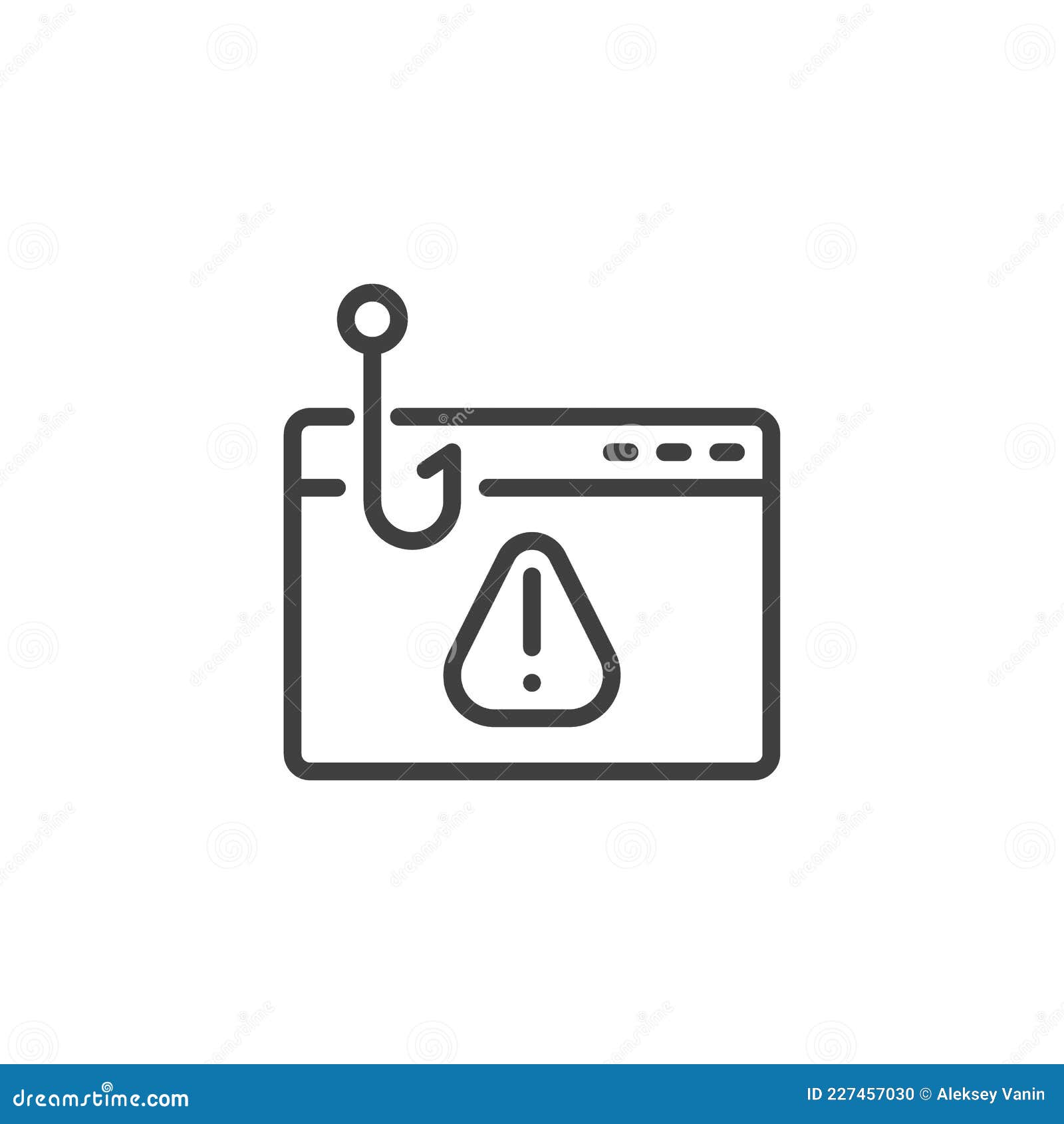 Phishing website line icon stock vector. Illustration of hacking ...