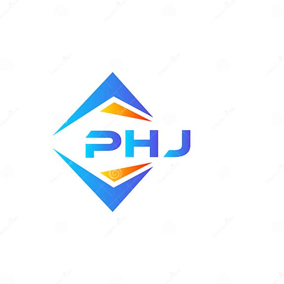 PHJ Abstract Technology Logo Design on White Background. PHJ Creative ...
