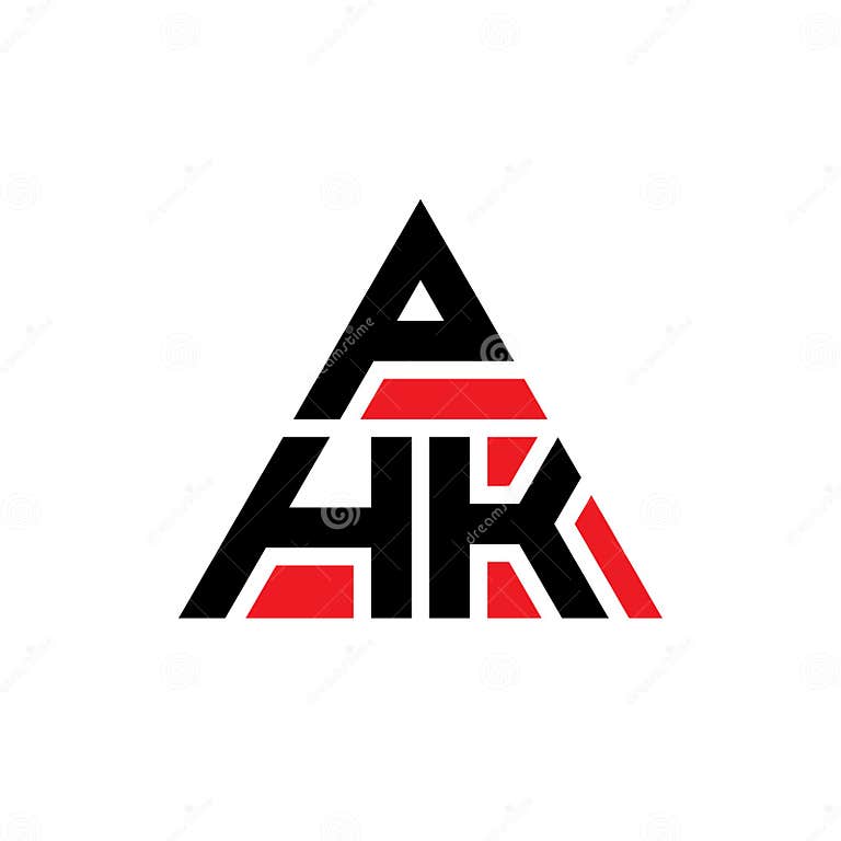 PHK Triangle Letter Logo Design with Triangle Shape. PHK Triangle Logo ...