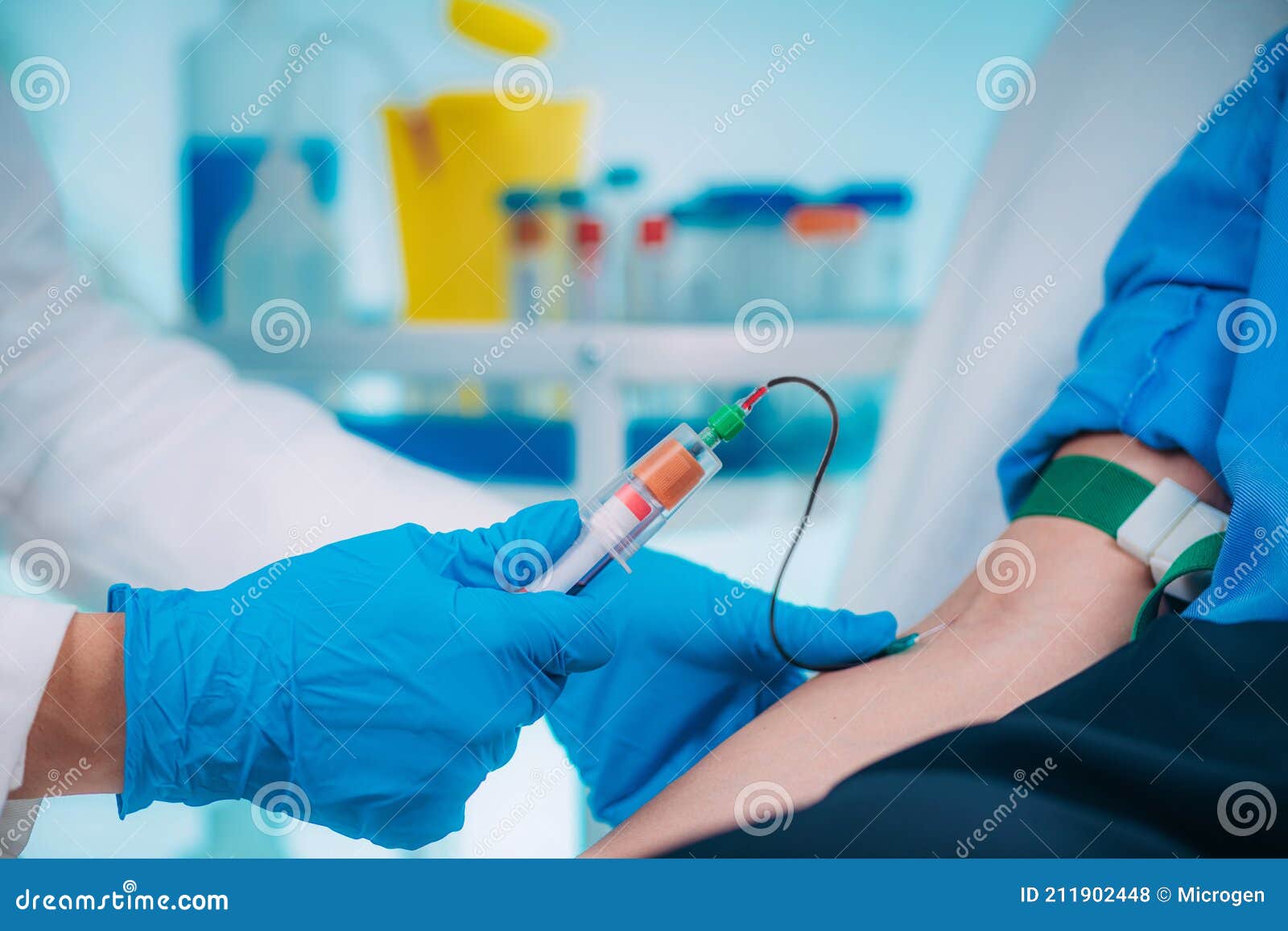 Phlebotomy - Nurse Taking Blood for Laboratory Testing Stock Photo ...