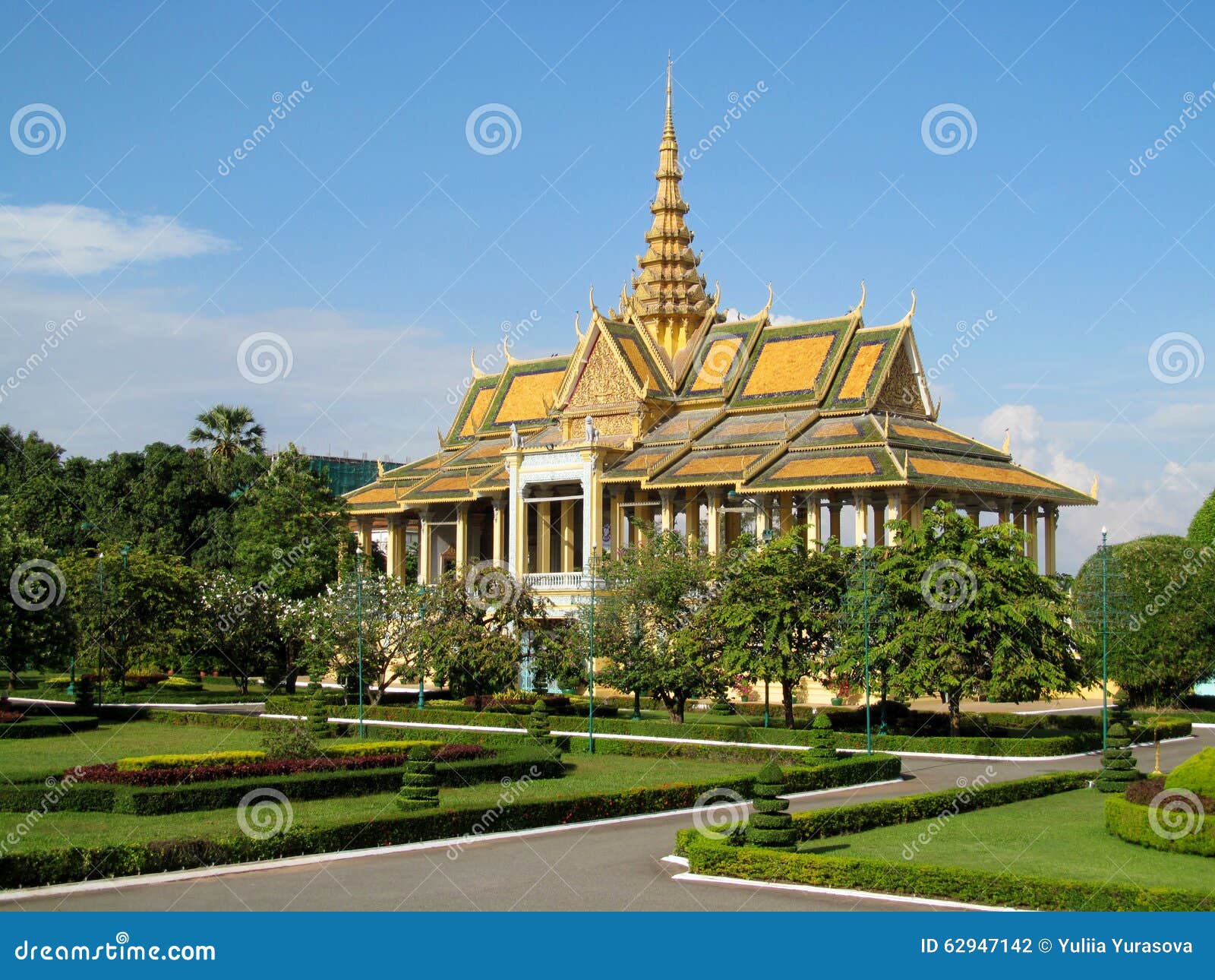Phnom De Wat En Phnom Penh, Camboya Foto de archivo - Imagen de ...