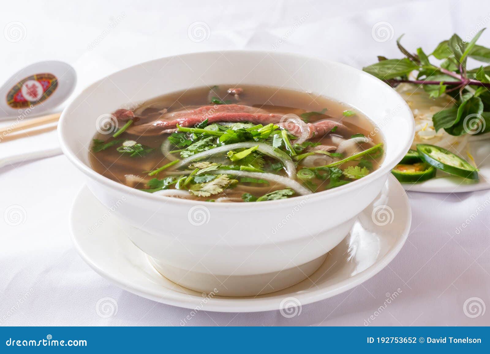 Pho bowl stock photo. Image of shop, beef, fork, setting - 192753652