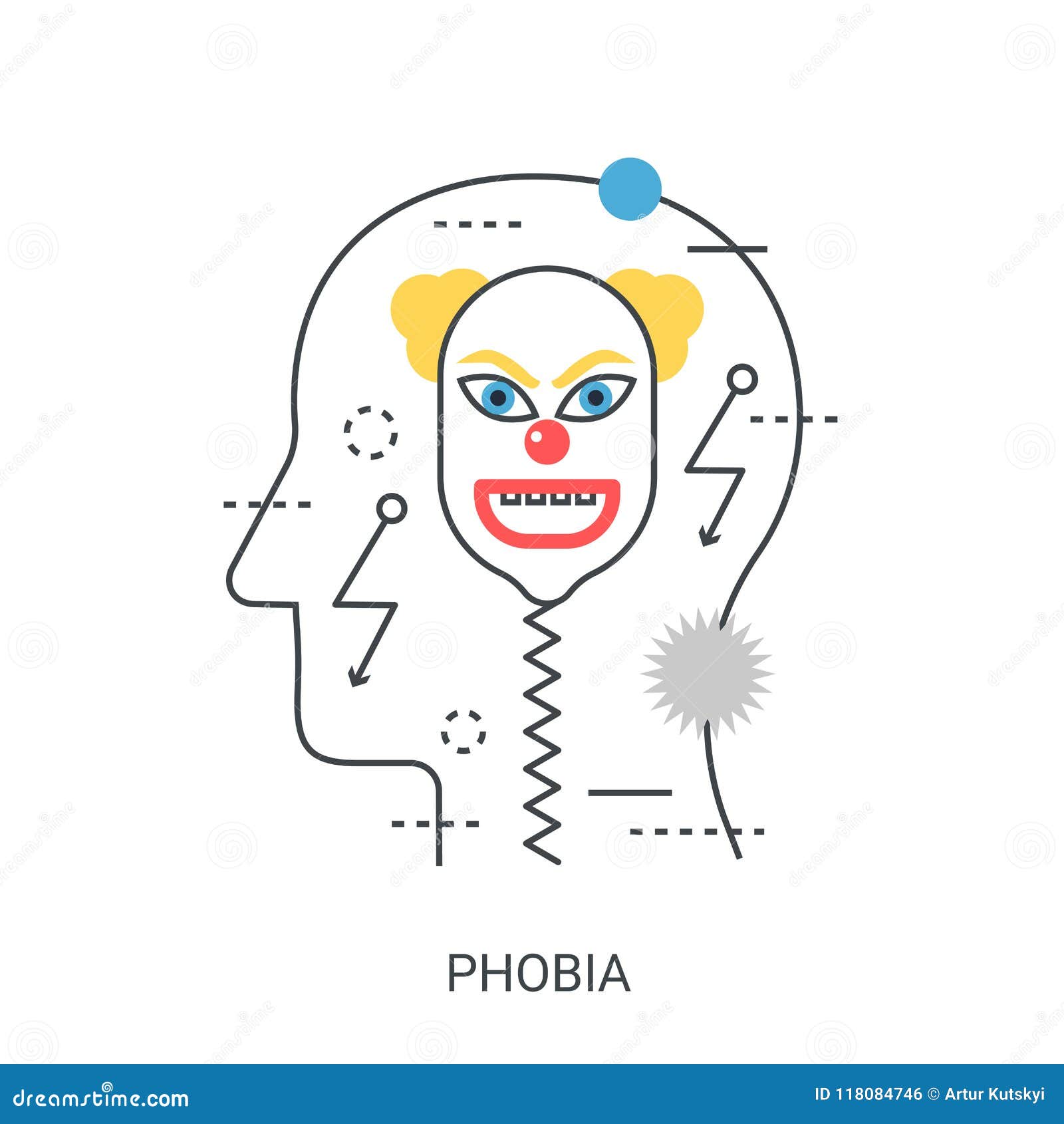 Phobia Illustration Stock Image | CartoonDealer.com #134093653