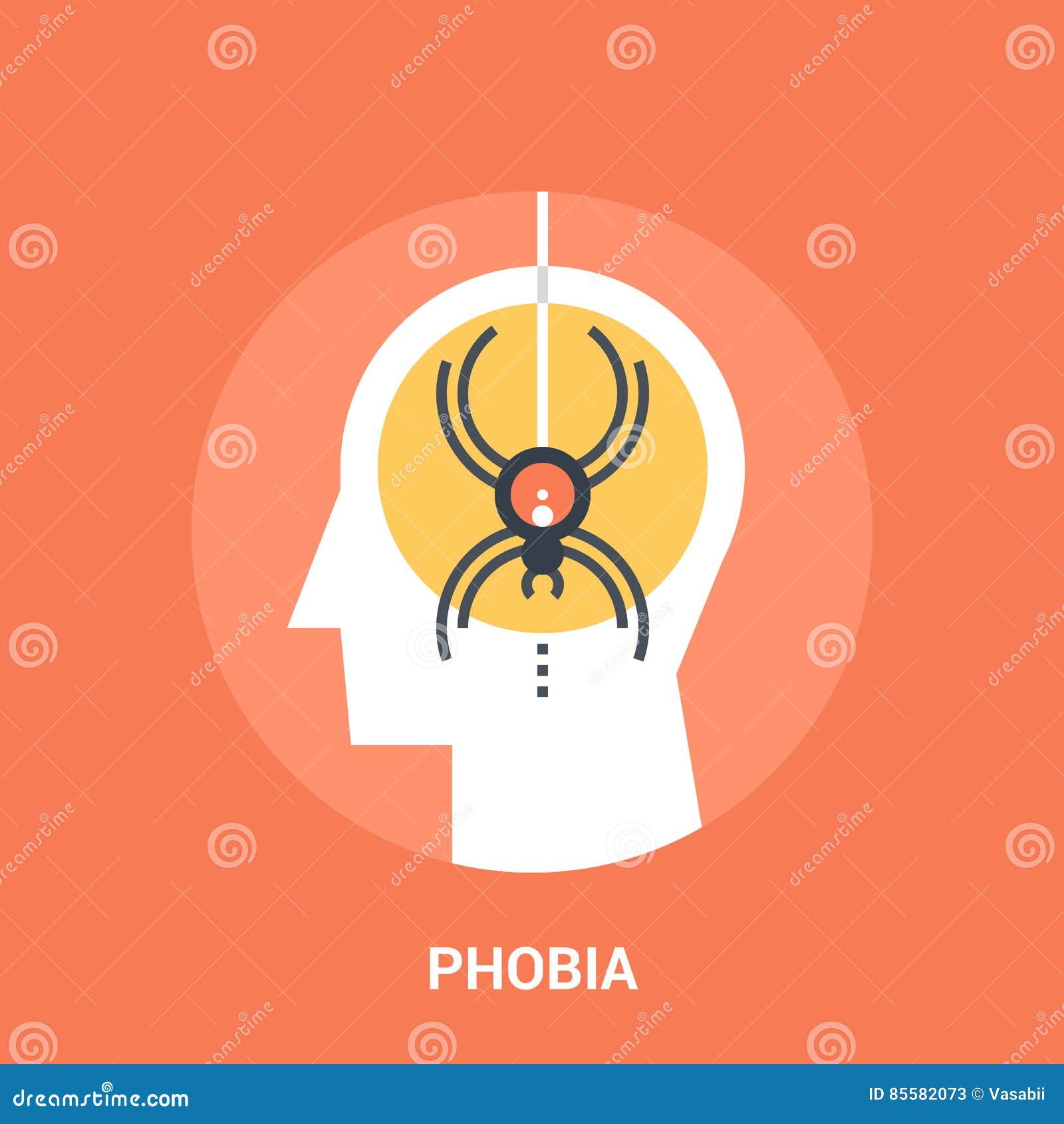 Phobia icon concept stock vector. Illustration of mind - 85582073