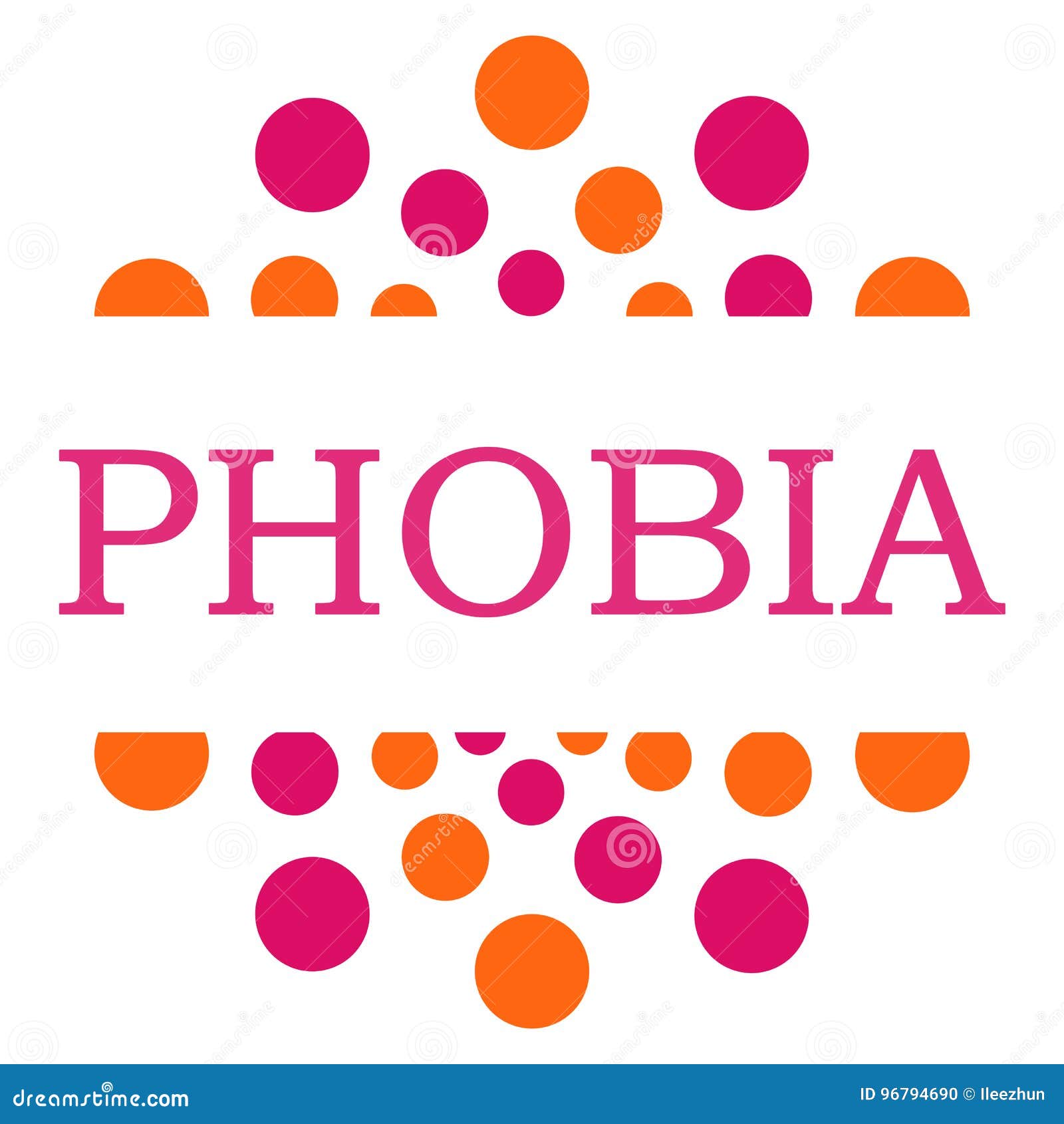 Phobia Pink Orange Dots Circular Stock Illustration - Illustration of ...