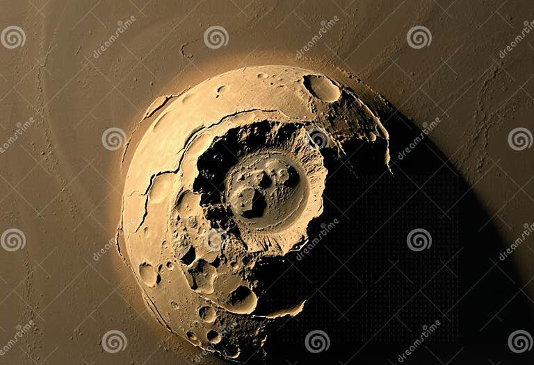 Phobos Code Crater a Matrix Code Depiction of a Crater on Phobo Stock ...