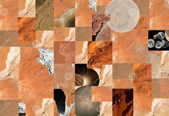 Phobos Collage Surface a Digital Collage of Phobos Surface Wit Stock ...