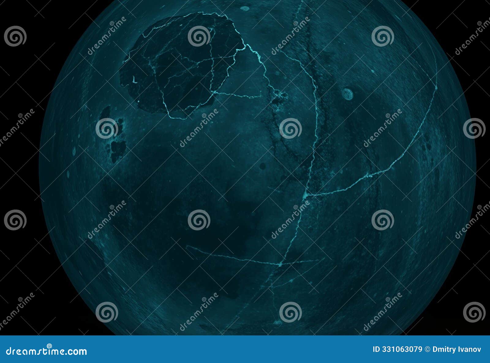 Phobos Luminous Surface a Luminogram of Phobos Surface Highlig Stock ...