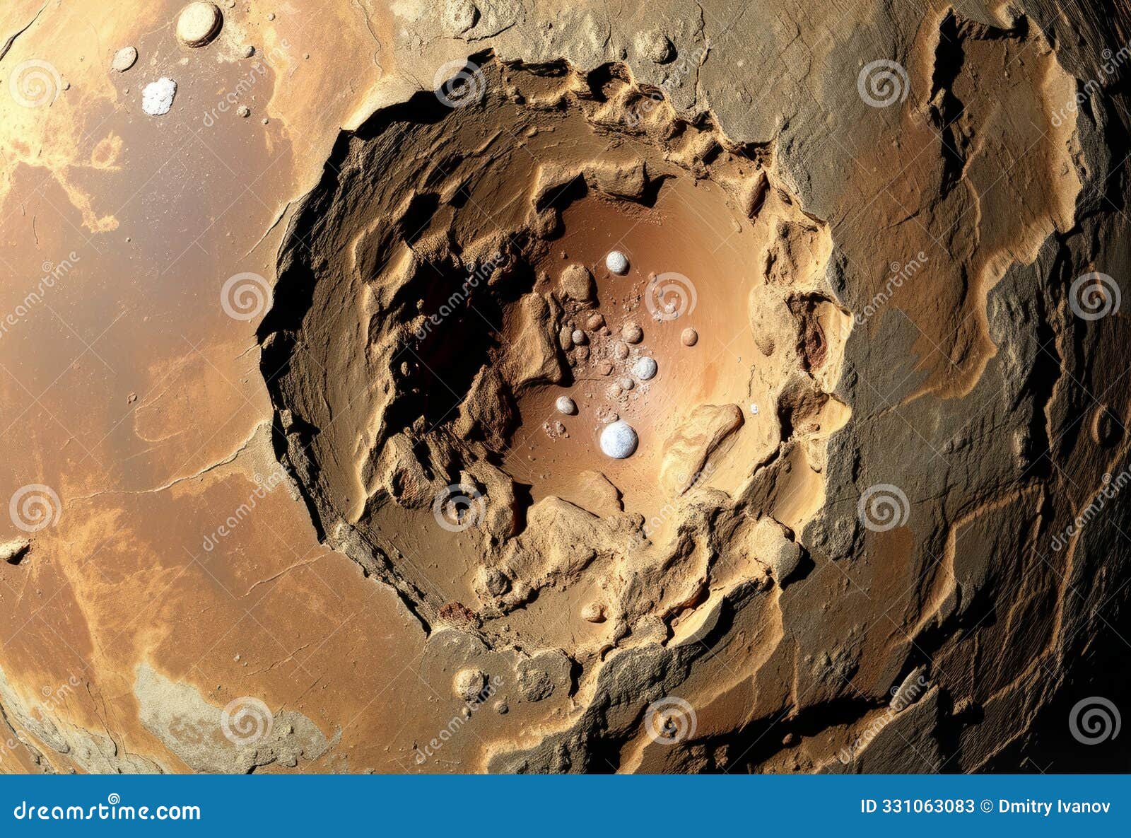 Phobos Macrorealistic Crater a Macrorealistic Depiction of a Cr Stock ...