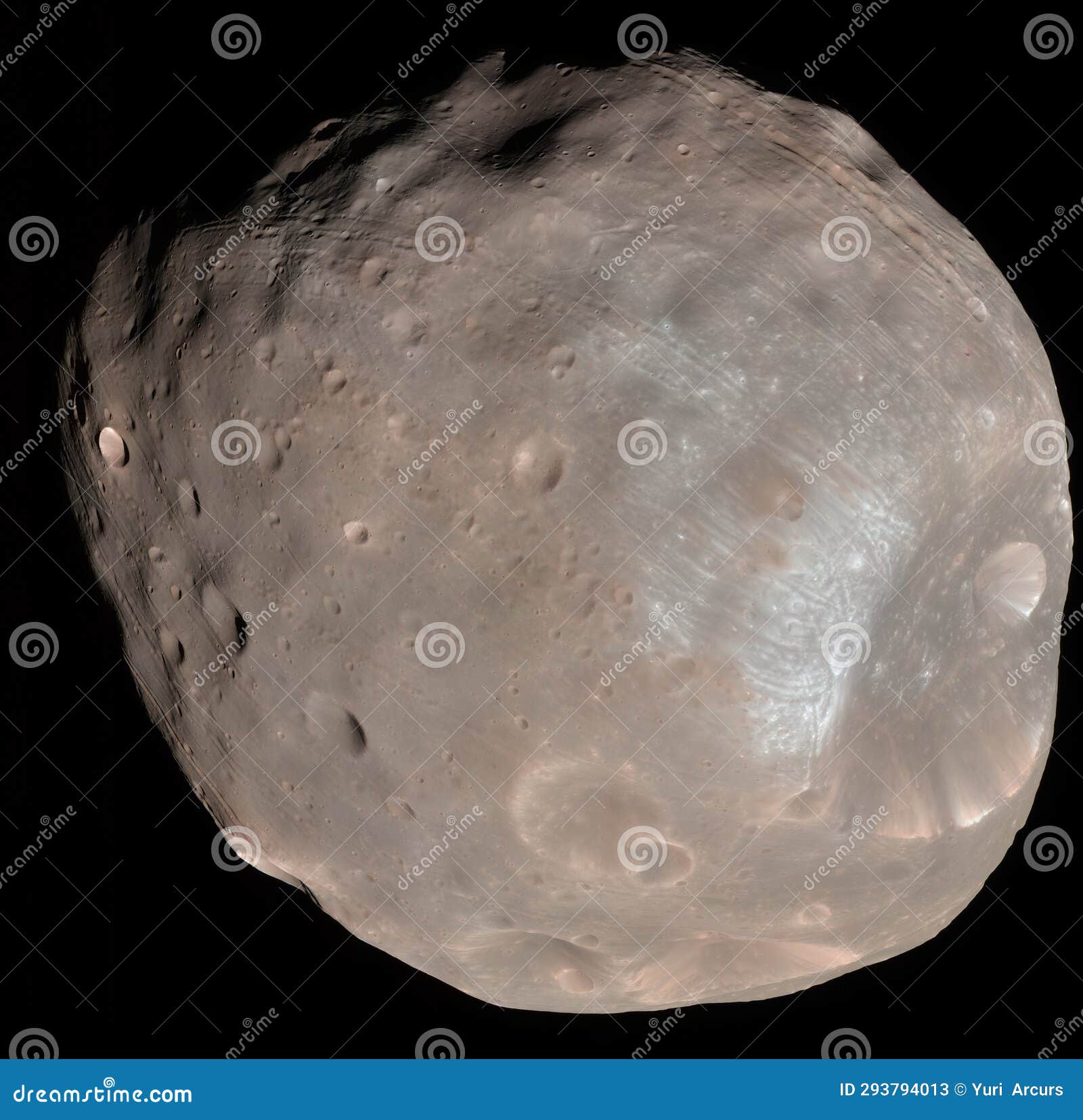 Phobos, Moon and Universe for Solar System, Nebula or Science with Mock ...