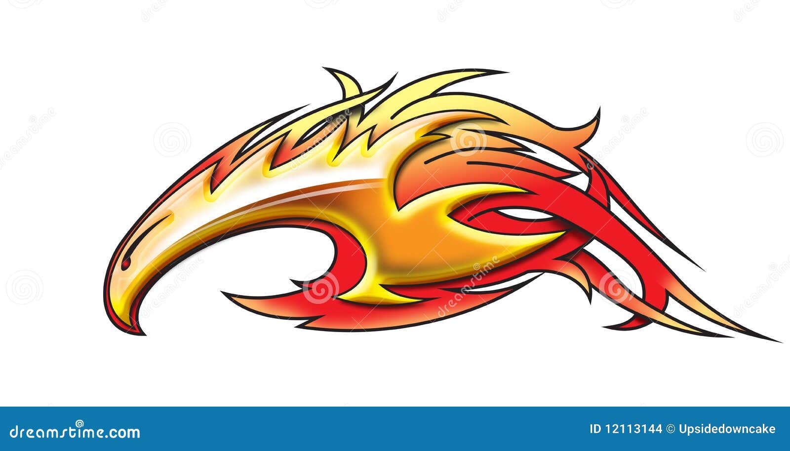 Stylized Phoenix Bird In Blue Logo Vector Design | CartoonDealer.com ...